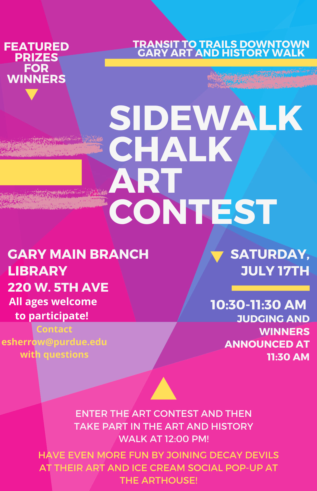 Sidewalk Chalk Art Contest | Gary Public Library