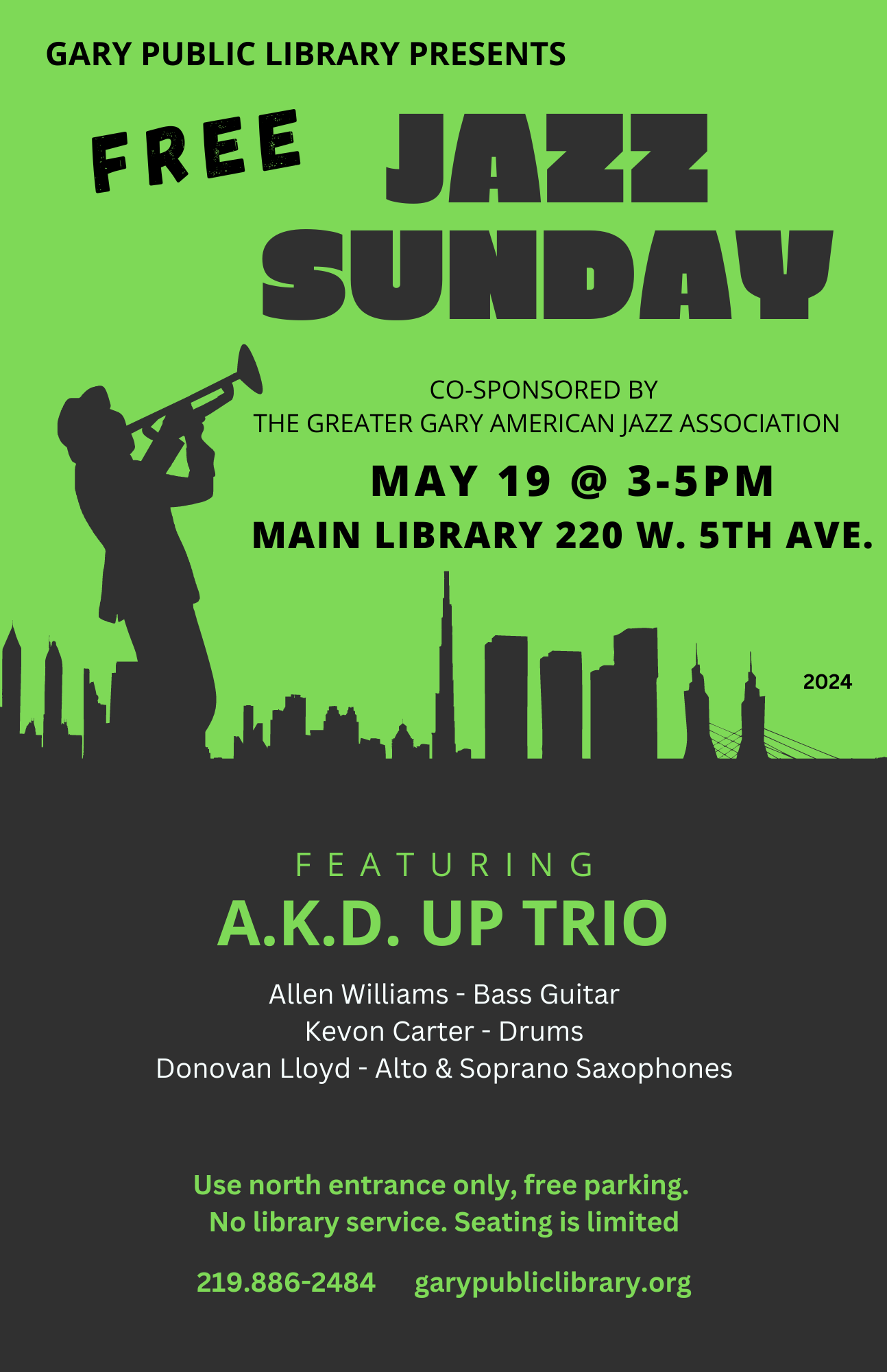 Jazz Sunday Concert - Free! | Gary Public Library